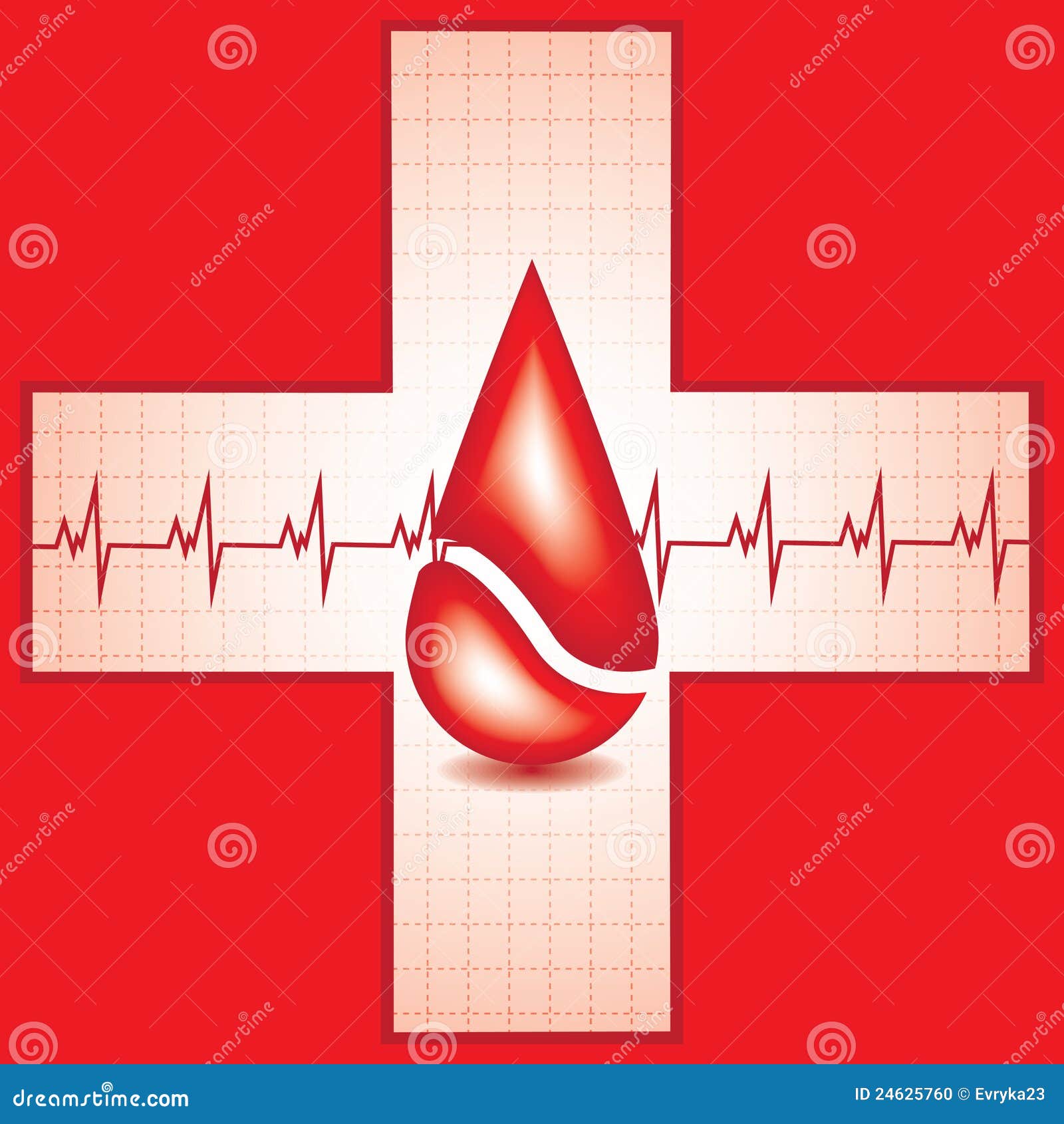 Red Medical Background with Drop Stock Vector - Illustration of ...