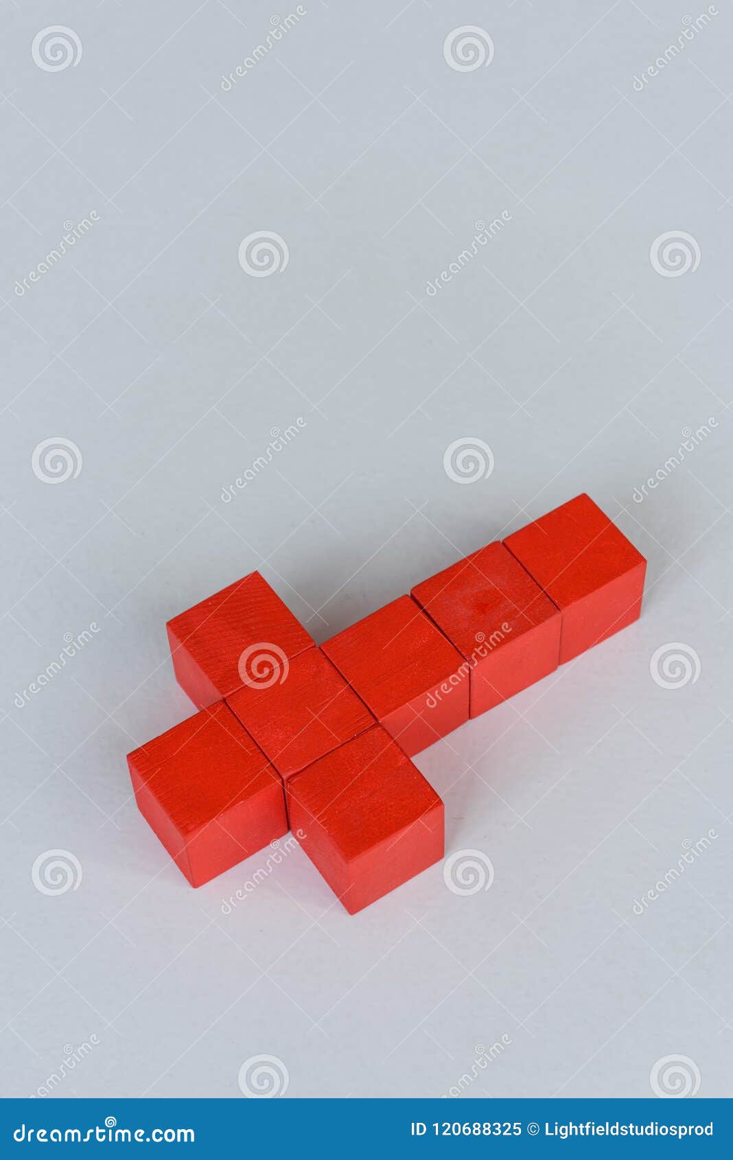 Red Medical Cross Made of Cubes, Stock Illustration - Illustration of ...