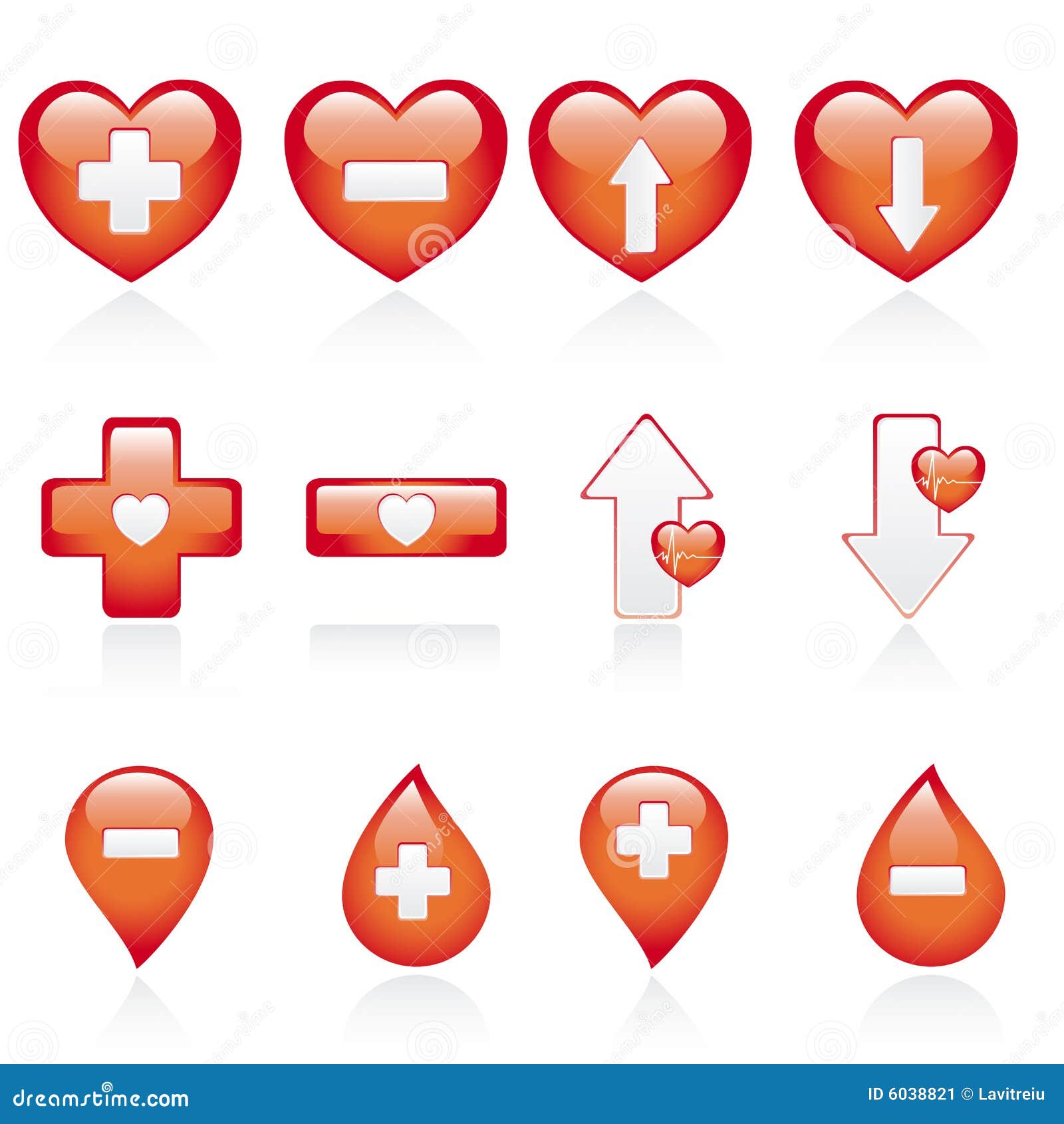 Red medical icon set stock vector. Illustration of icon - 6038821