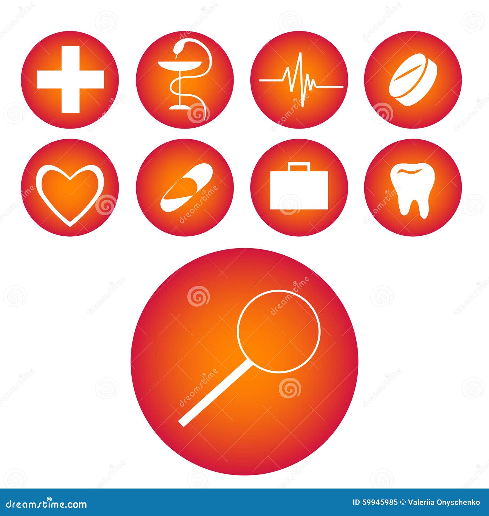 Red medical icons stock vector. Illustration of chemistry - 59945985
