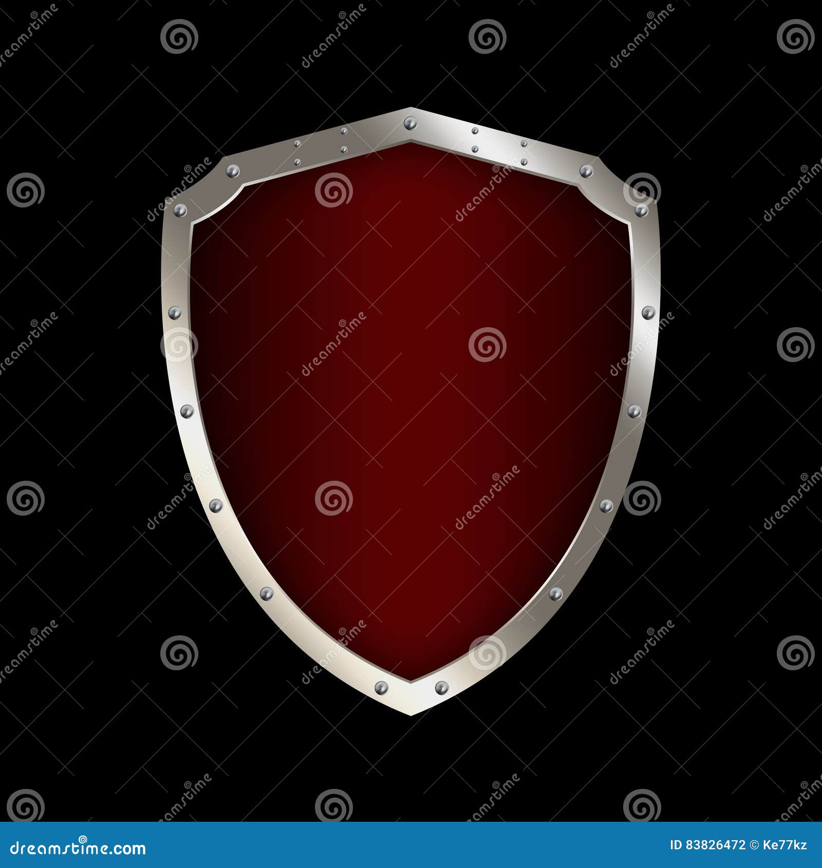 Red medieval shield. stock illustration. Illustration of black - 83826472