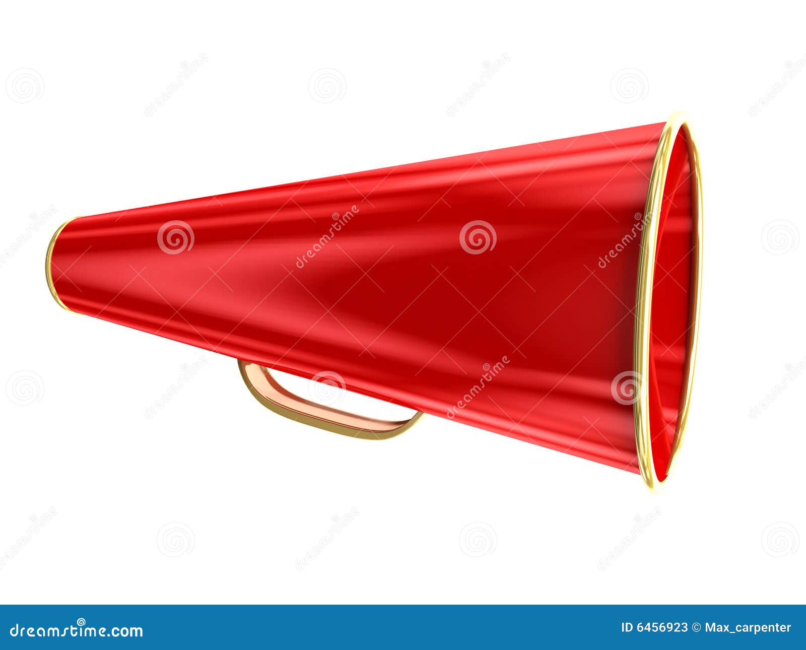 Red Megaphone Isolated On White Background For Announcements Royalty ...