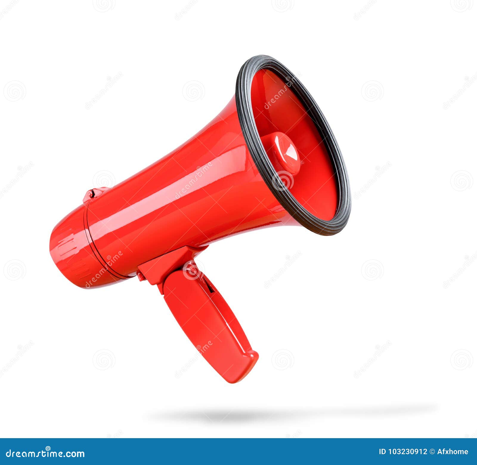 Red Megaphone Isolated on White Background. File Contains a Path To ...