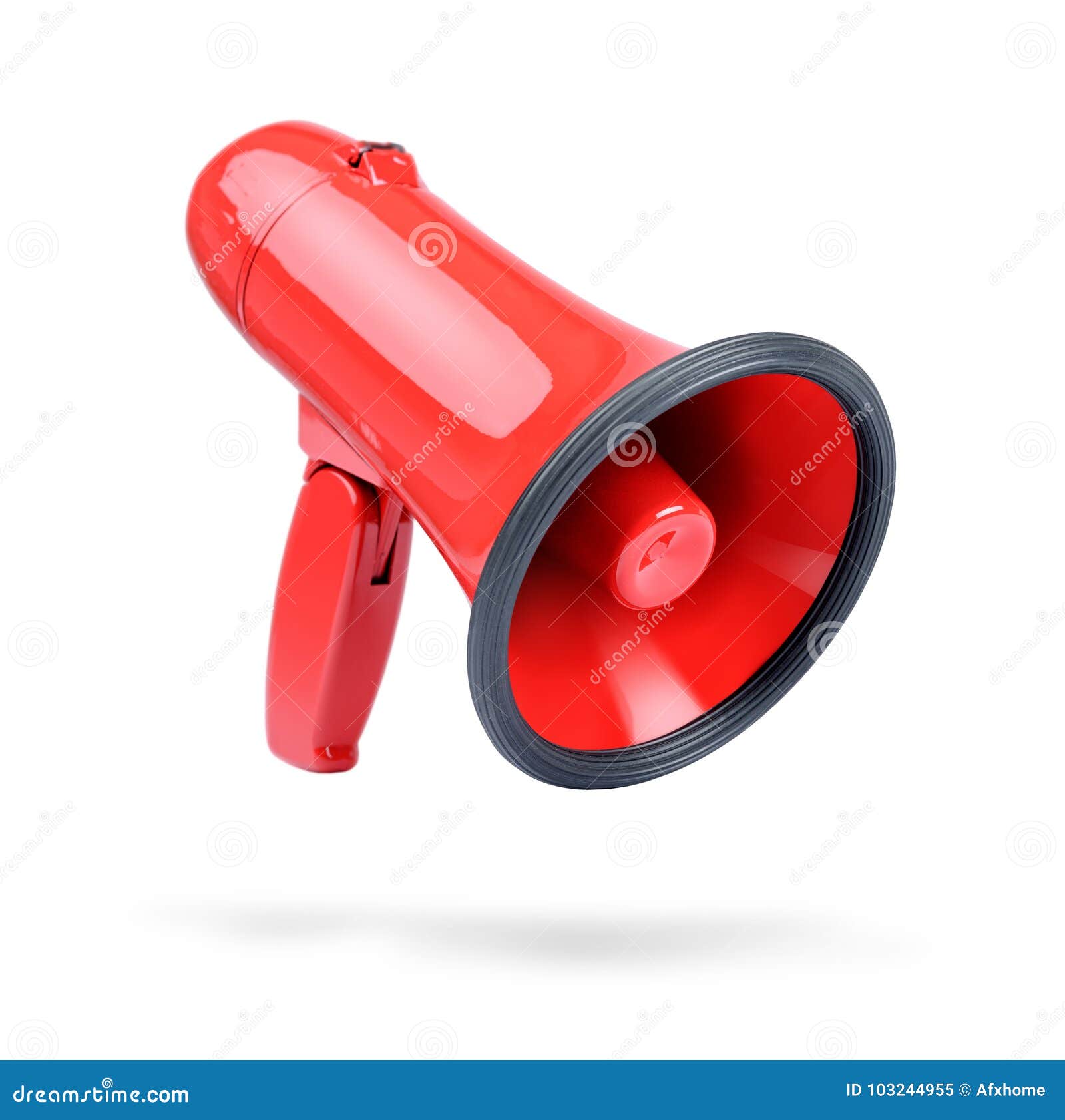 Red Megaphone Isolated on White Background. File Contains a Path To ...