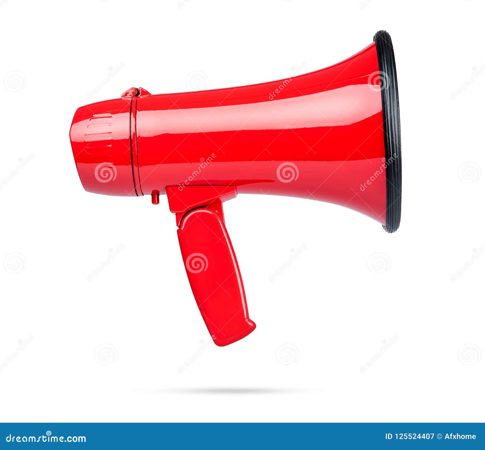 Red Megaphone Isolated on White Background. File Contains a Path To ...