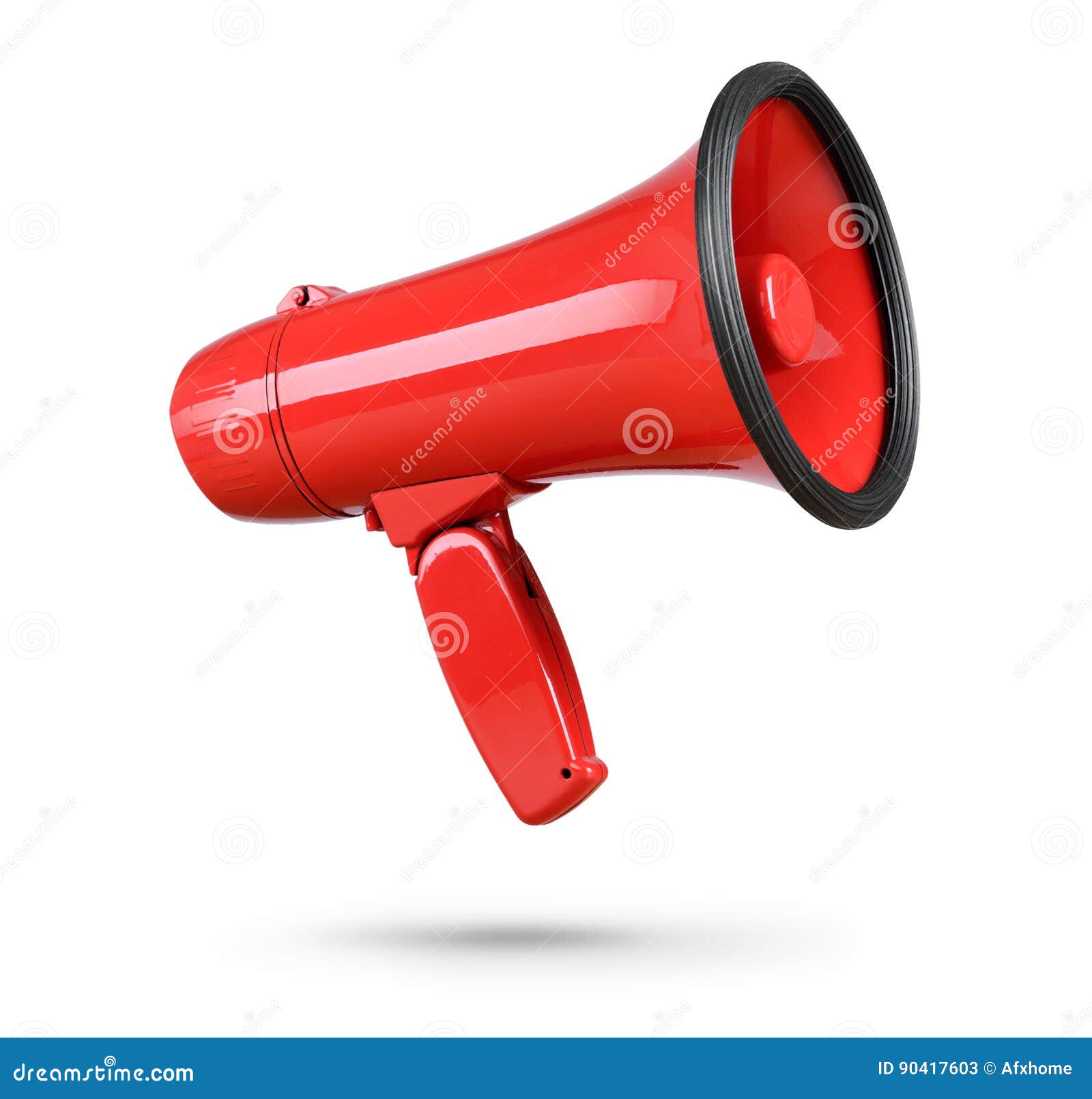 Red Megaphone Isolated on White Background. File Contains a Path To ...