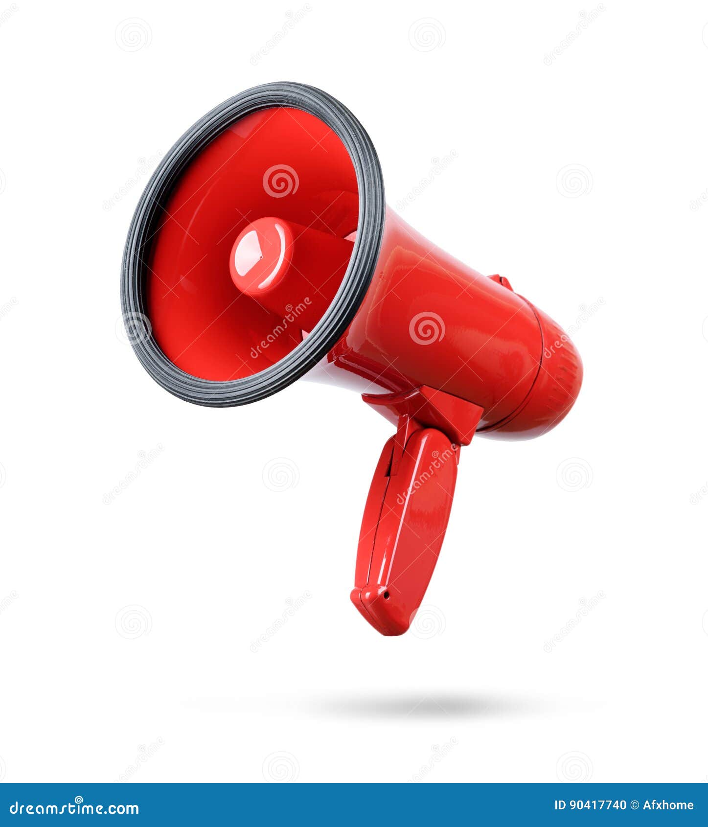 Red Megaphone Isolated on White Background. File Contains a Path To ...