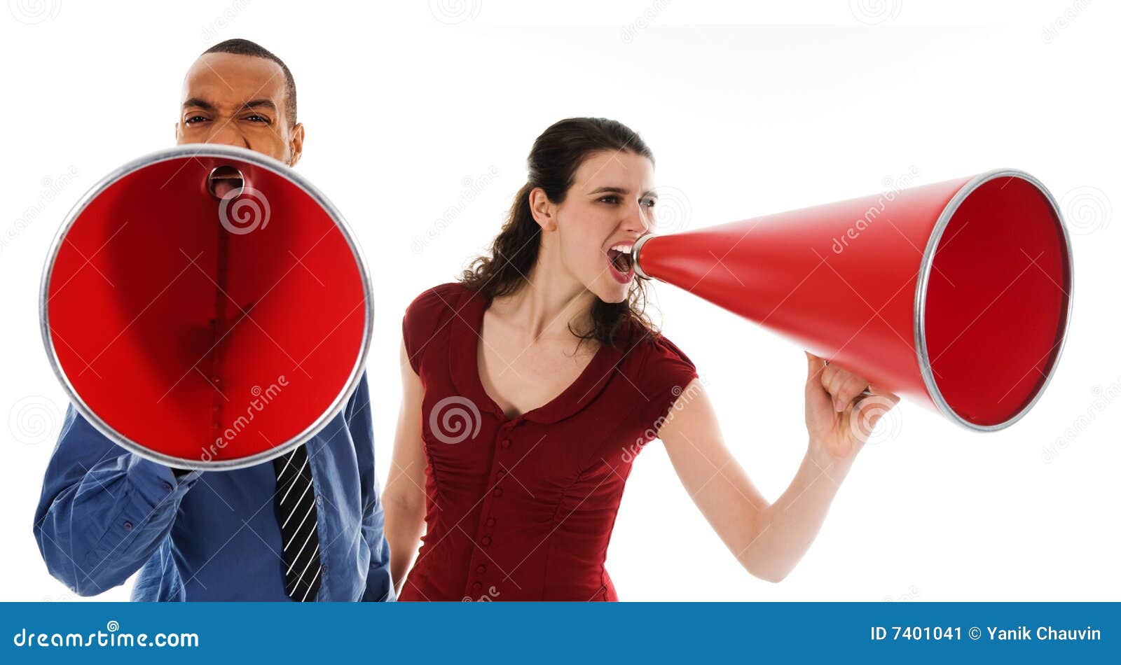 Red Megaphone Team stock image. Image of emotion, communicate - 7401041