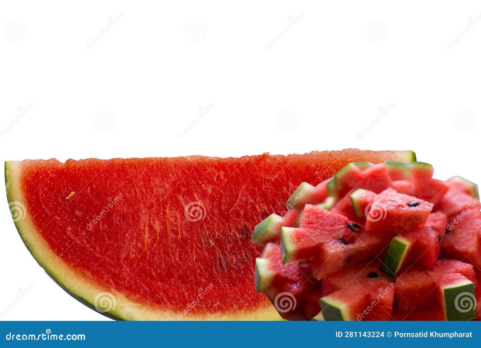 Red Melon Cut into Pieces Thirst Quenching Fruit Stock Photo - Image of ...