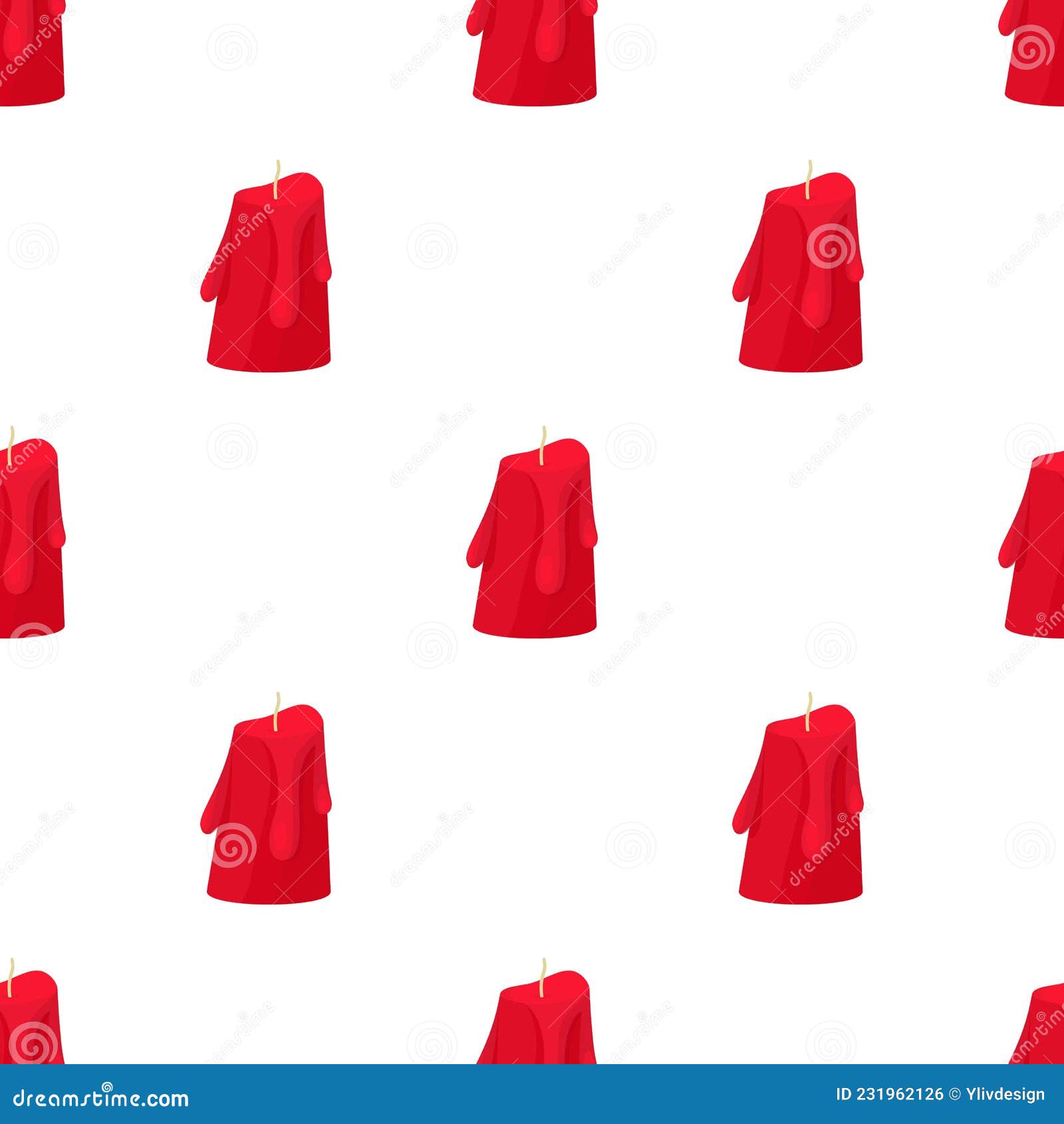 Red Melted Candle Pattern Seamless Vector Stock Photo - Image of ...