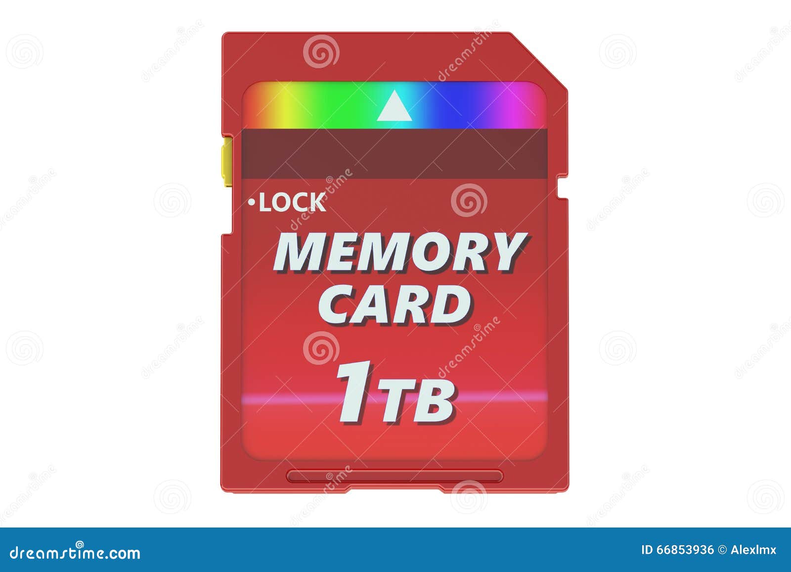 Red memory card 1TB stock illustration. Illustration of interface ...