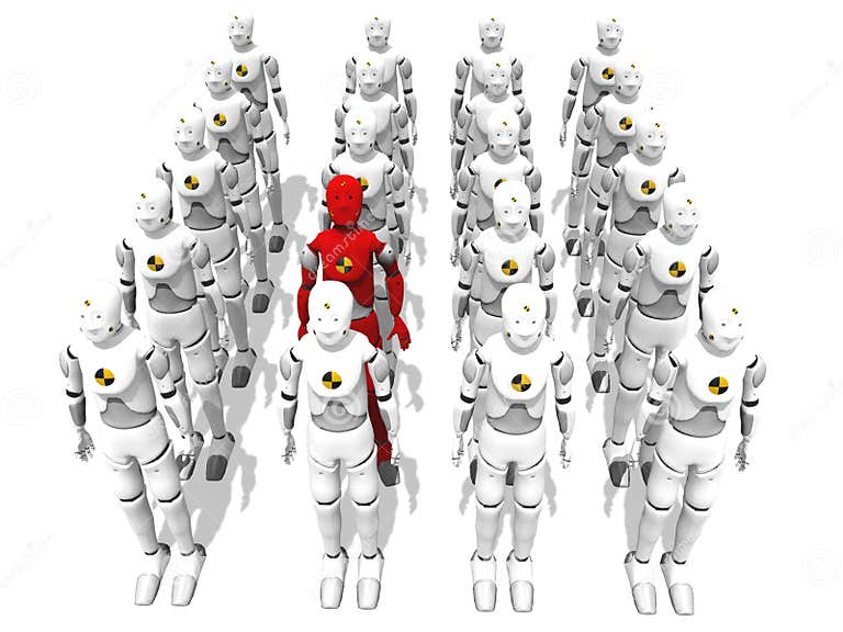 Red men in a group stock illustration. Illustration of dull - 1850647