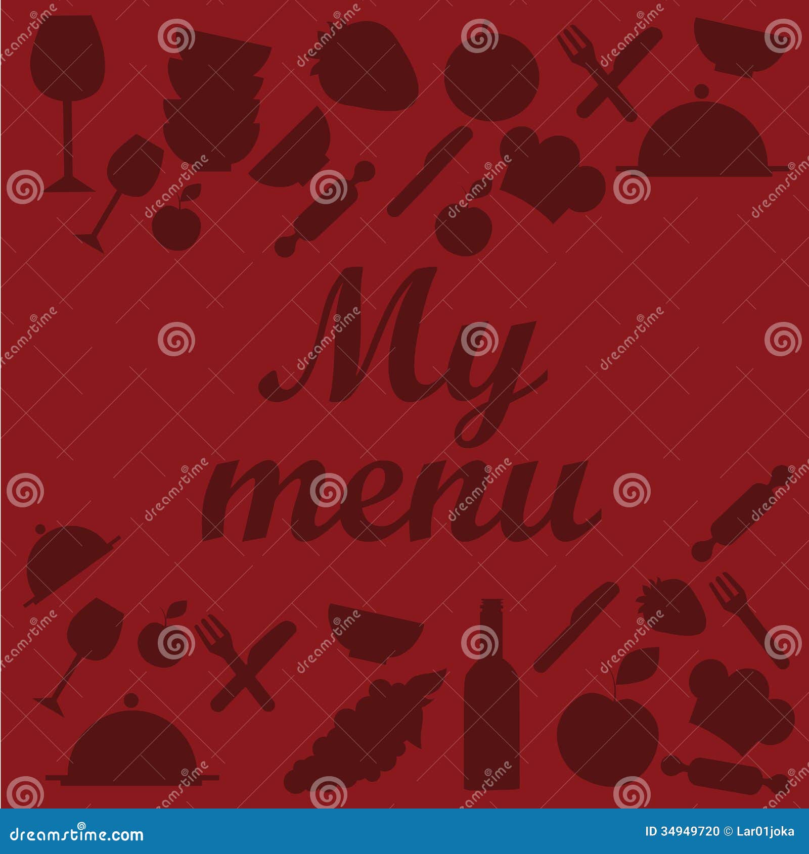 Red menu design stock vector. Illustration of classic - 34949720