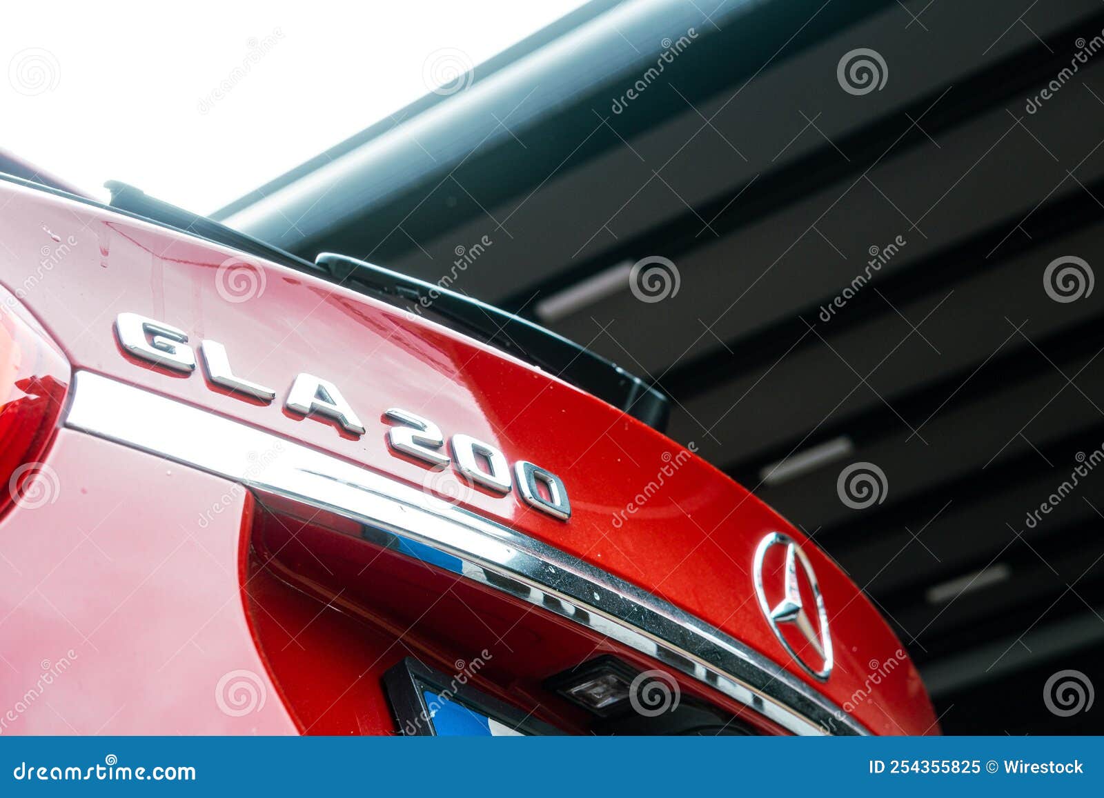 Red Mercedes GLA 200 Back Logo Editorial Image - Image of german ...