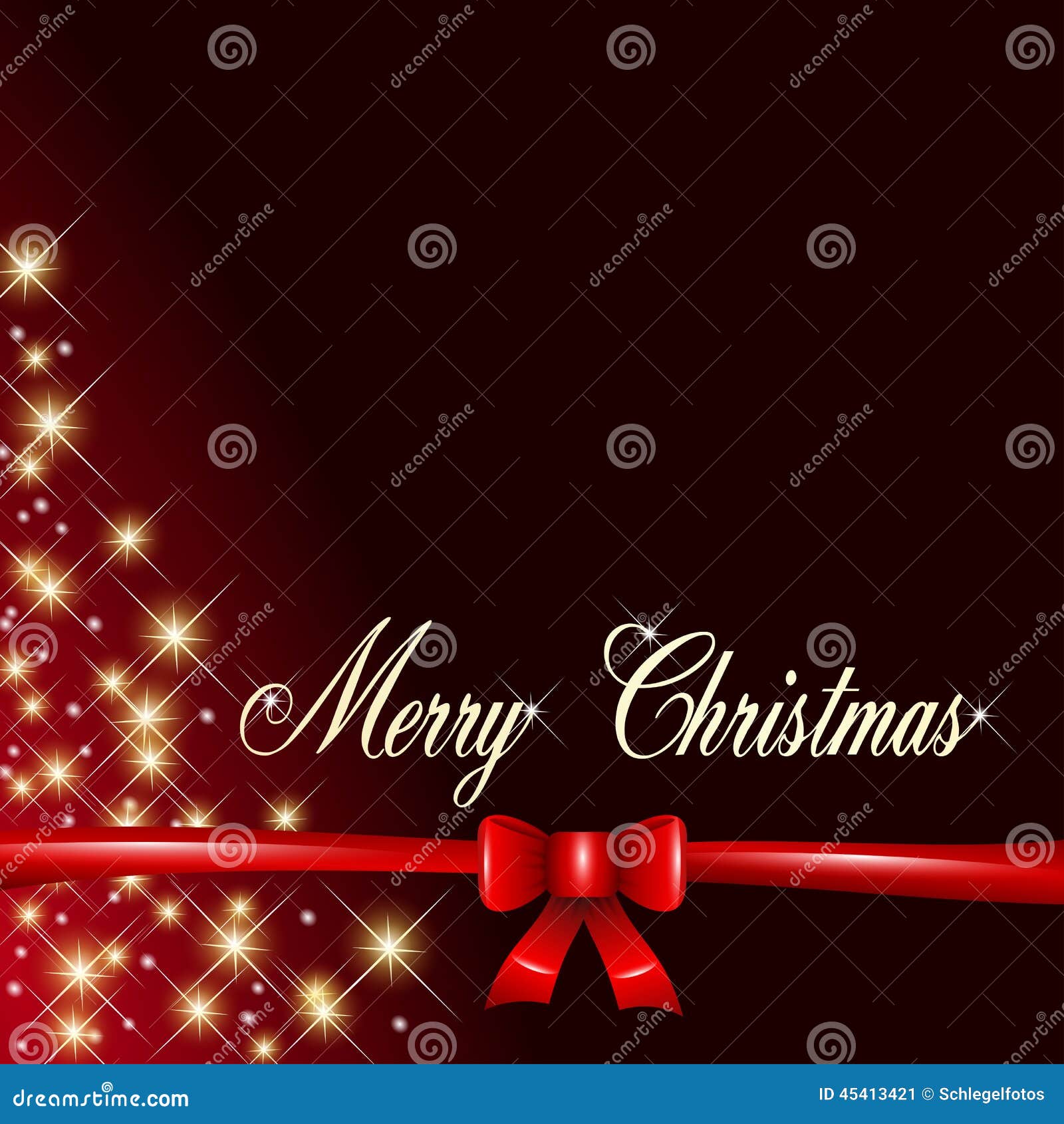 Red merry christmas card stock illustration. Illustration of snow ...