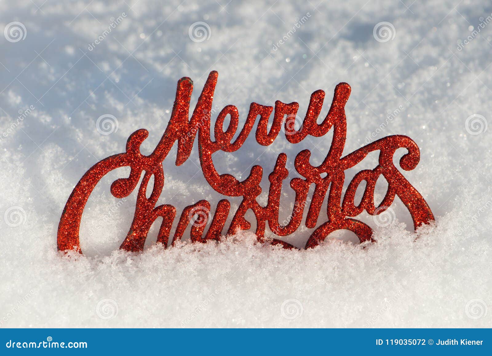 Merry Christmas Letters in the Snow Stock Photo - Image of crystals ...