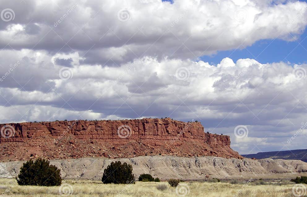 Red Mesa stock image. Image of meadow, landscape, rock, skies - 92031