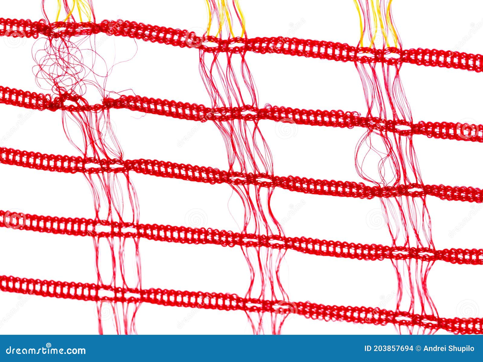 Red Mesh Isolated on White Background Stock Photo - Image of shape ...