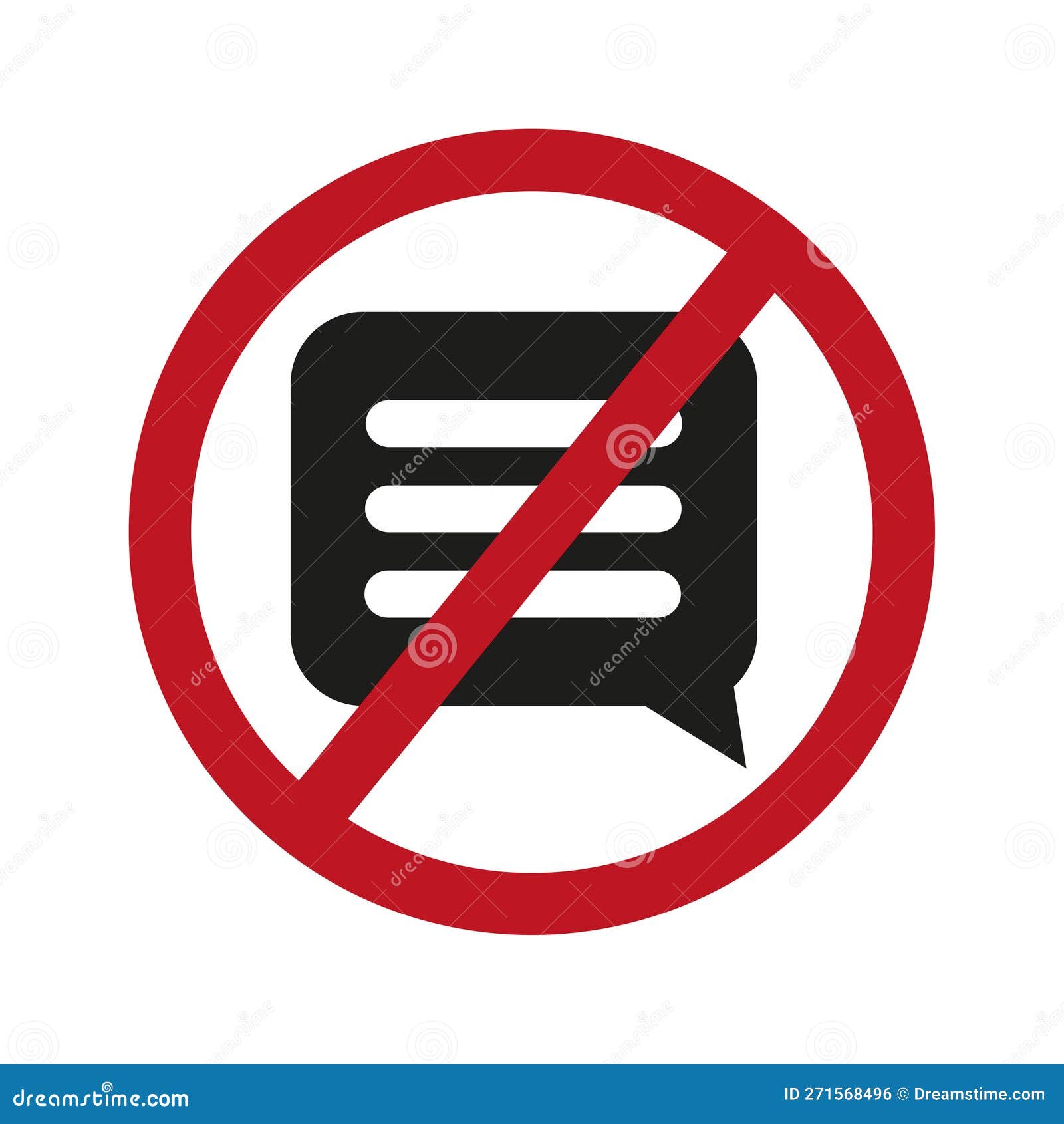Red Messages are Banned. Vector Illustration Stock Vector ...