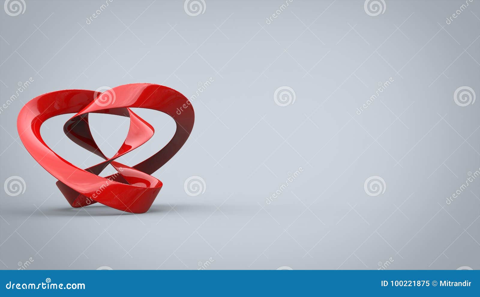Red Metal Abstract Art Sculpture Stock Illustration - Illustration of ...