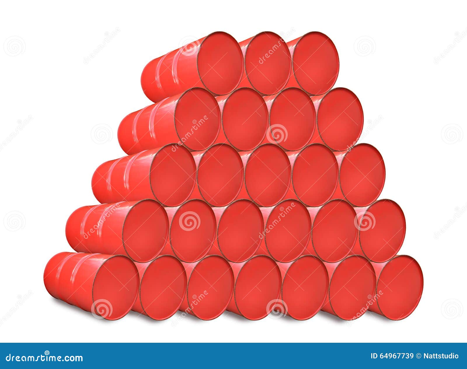 Red Metal Barrel Isolated on White. Stock Image - Image of barrel ...