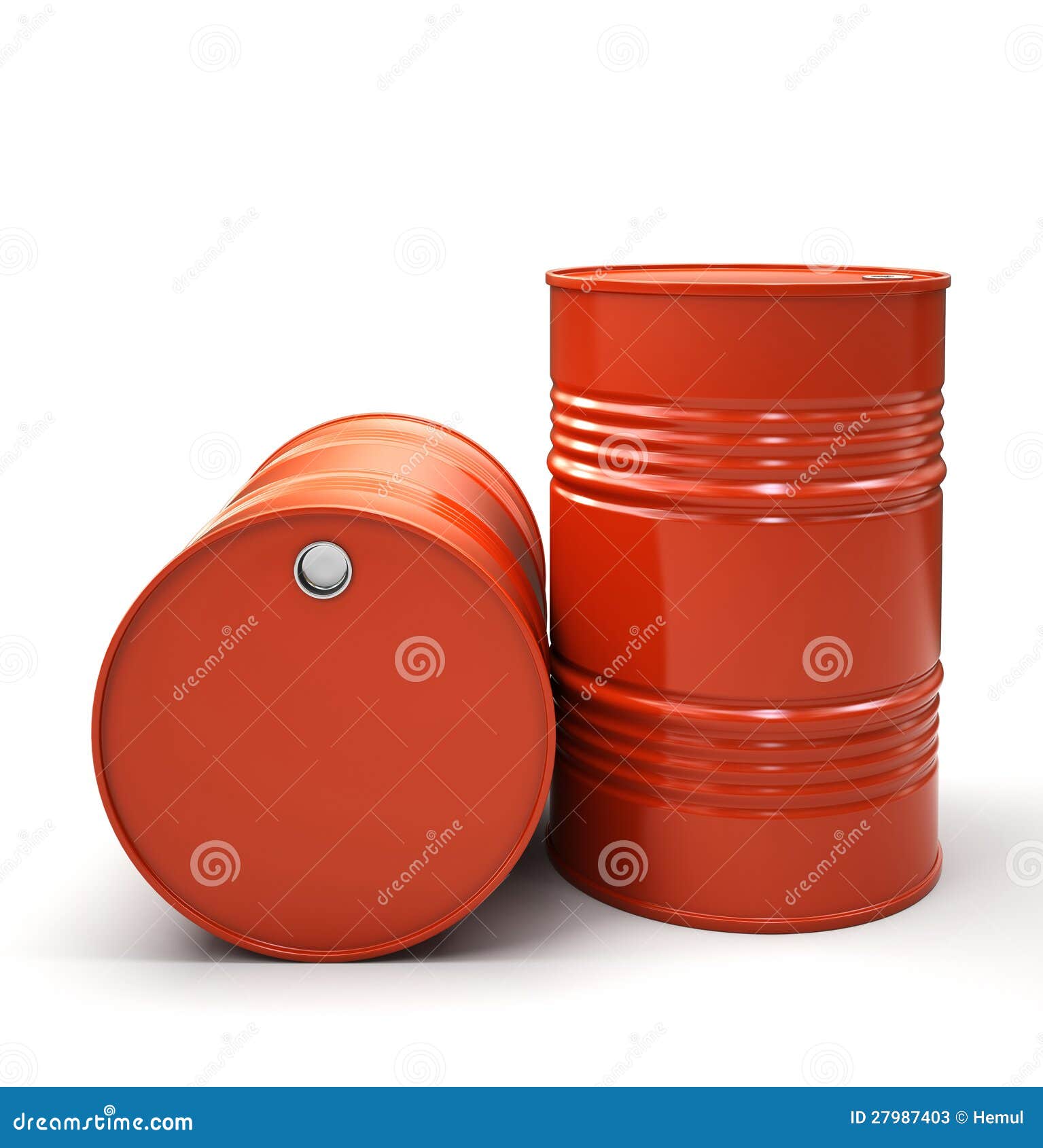 Red Metal barrels isolated stock illustration. Illustration of business ...