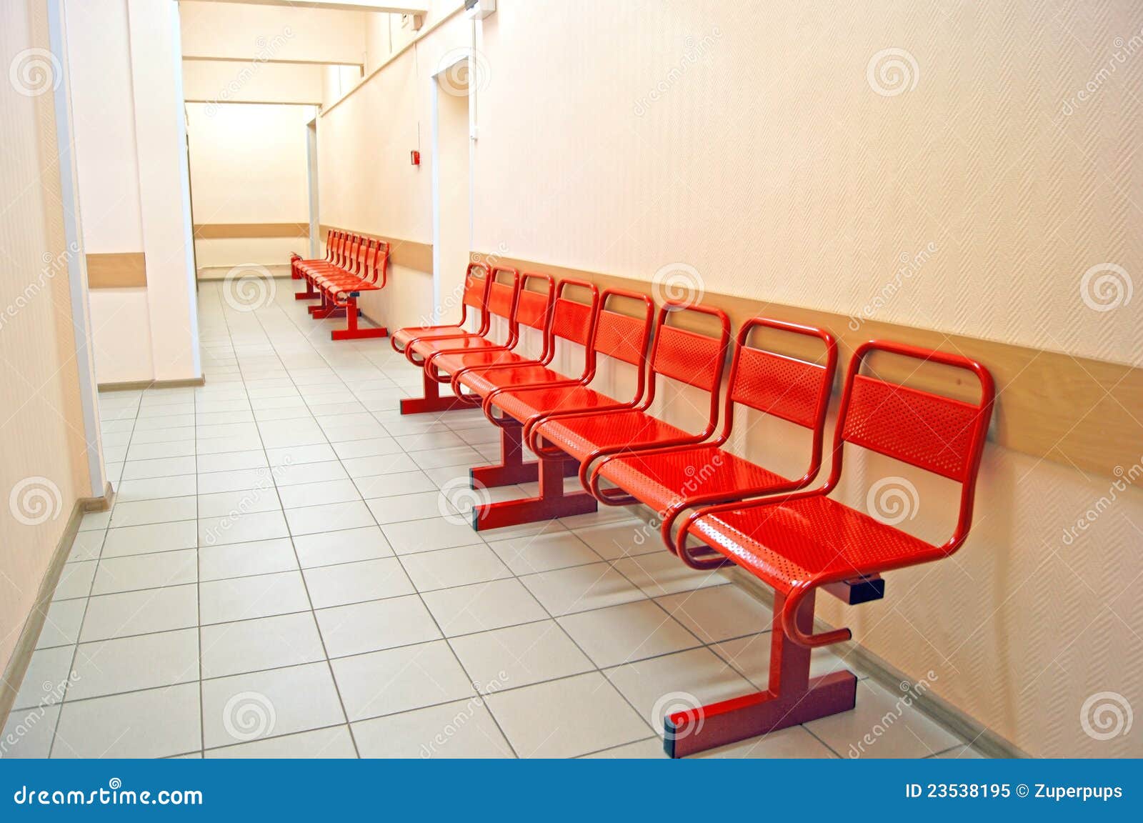Red metal benches stock image. Image of design, leather - 23538195
