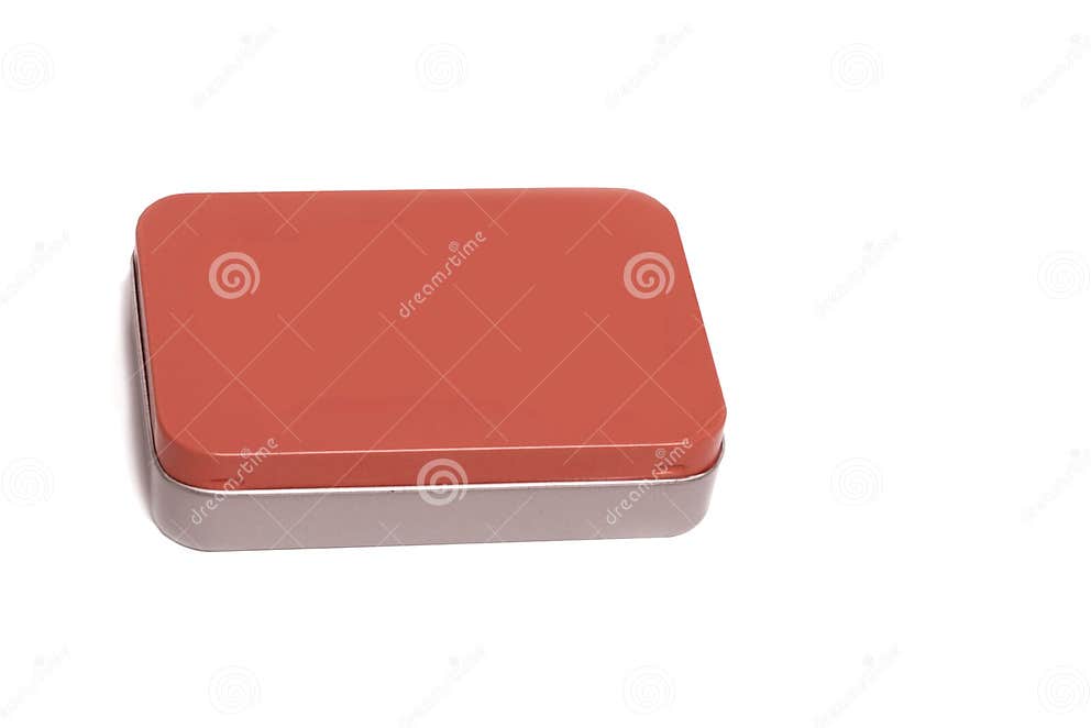 Red Metal Box Isolated on White Stock Photo - Image of toolbox ...