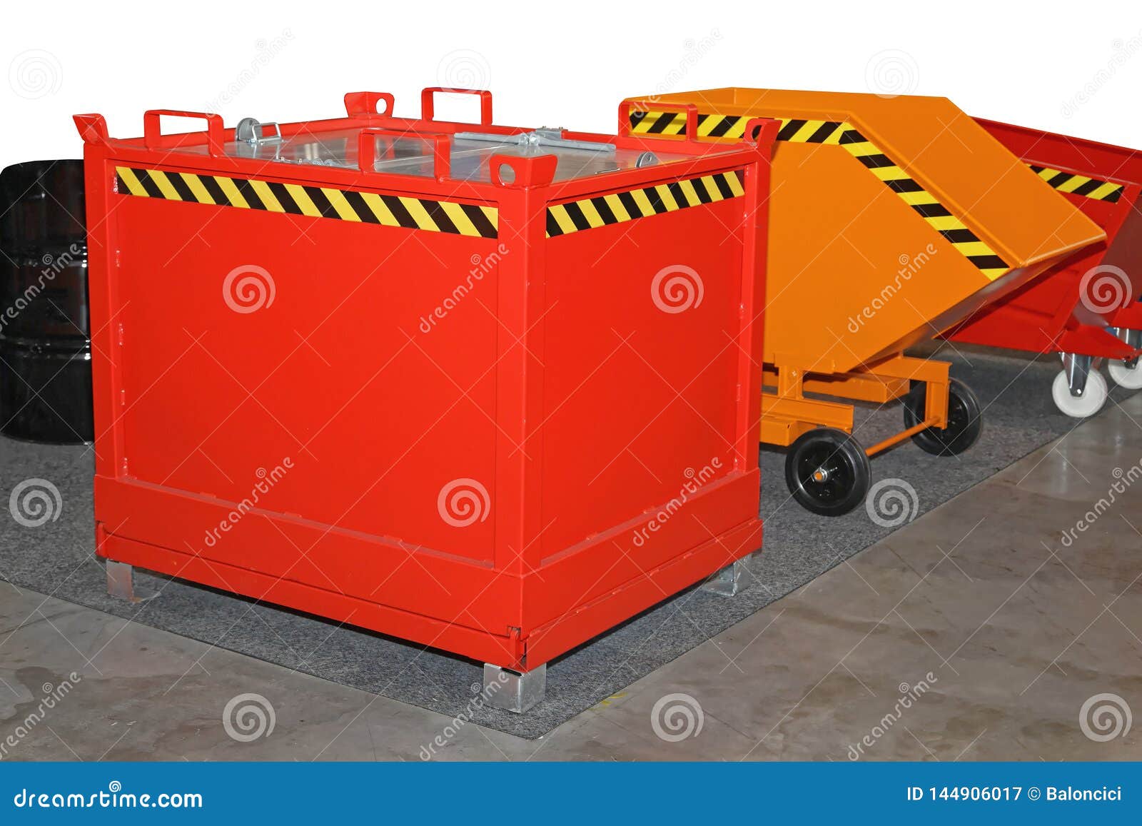 Red Metal Box stock image. Image of garbage, steel, transport - 144906017