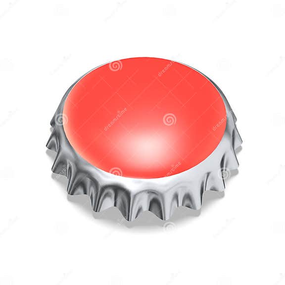 Red metal cap stock illustration. Illustration of bottlecap - 17126158
