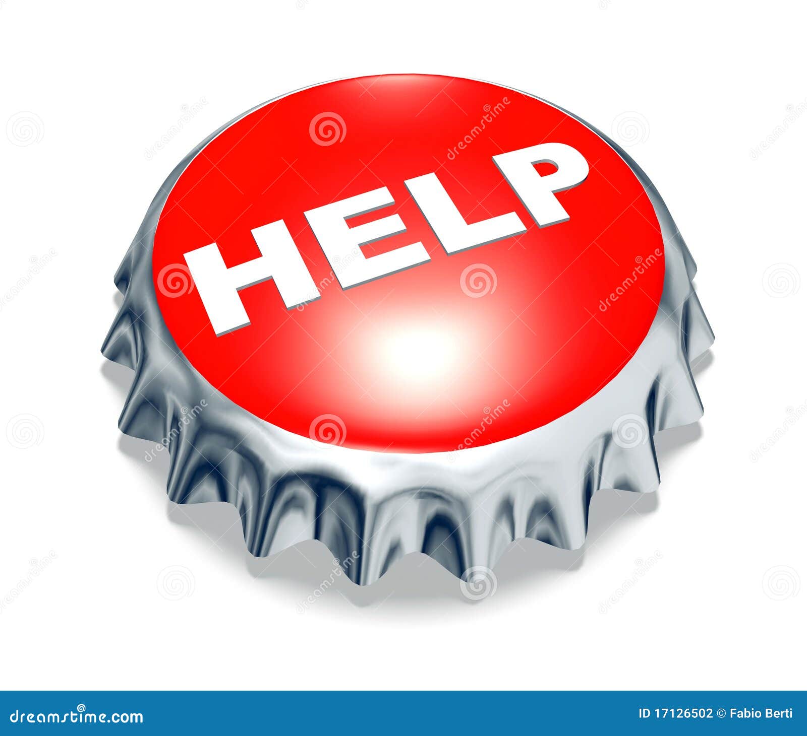 Red metal cap help stock illustration. Illustration of alarm - 17126502