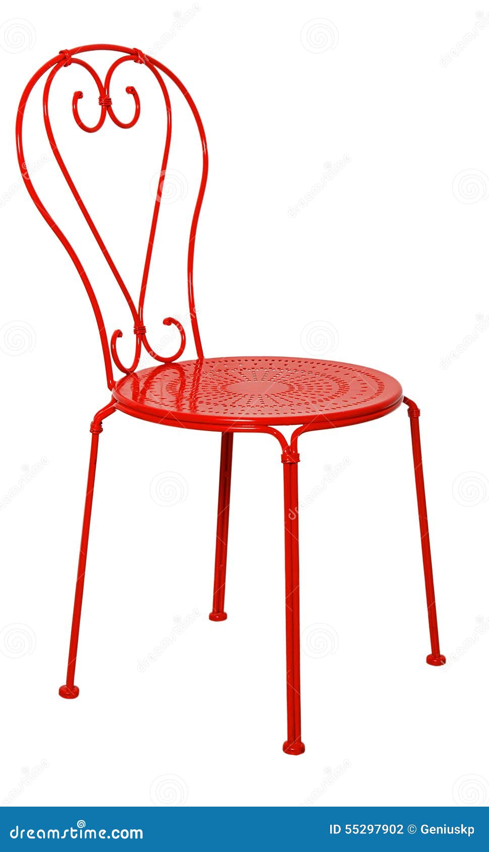 Red metal chair stock photo. Image of decoration, furniture - 55297902