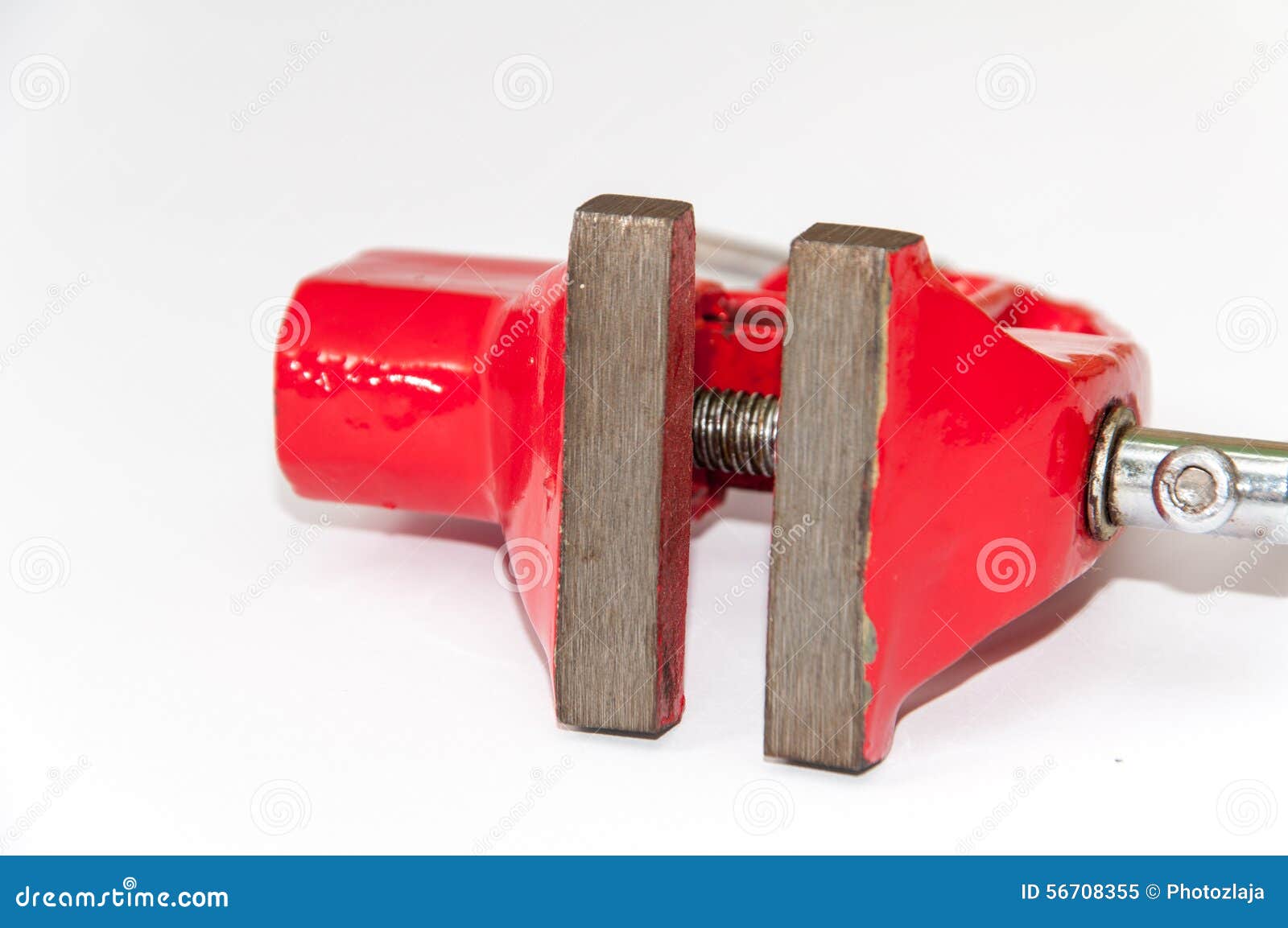 Red Metal Clips on a White Background Stock Image - Image of repair ...