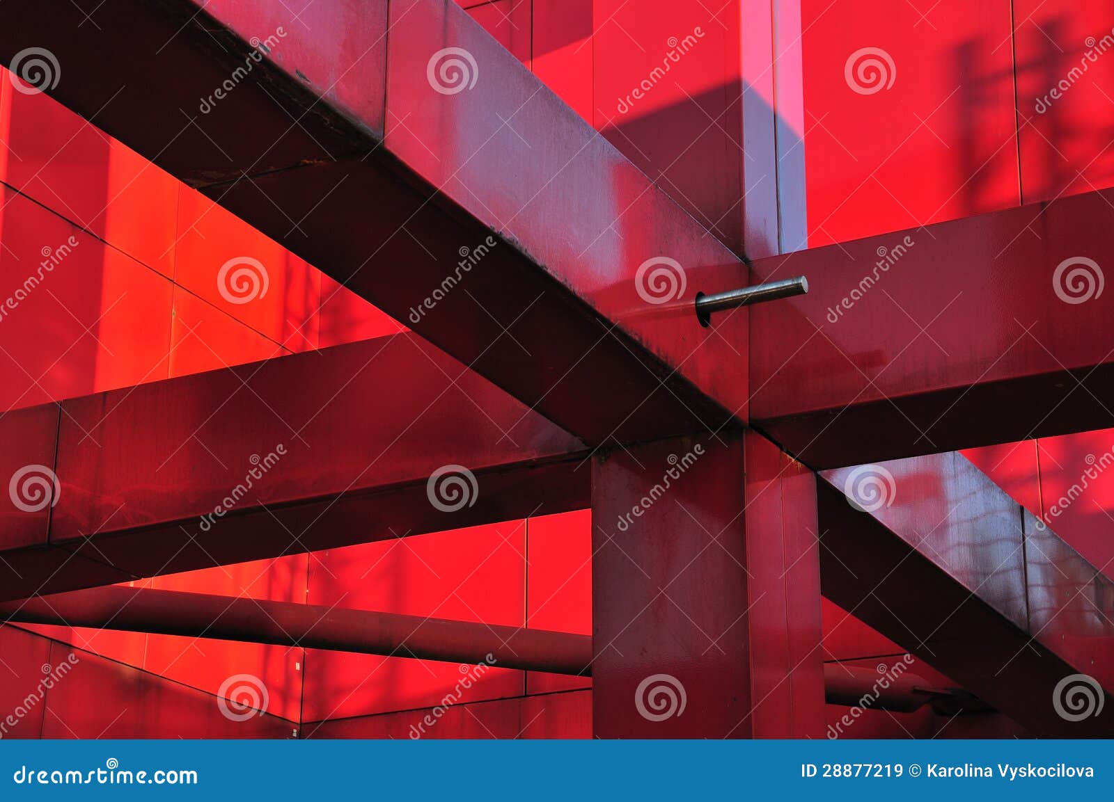 Red metal construction stock image. Image of steelwork - 28877219