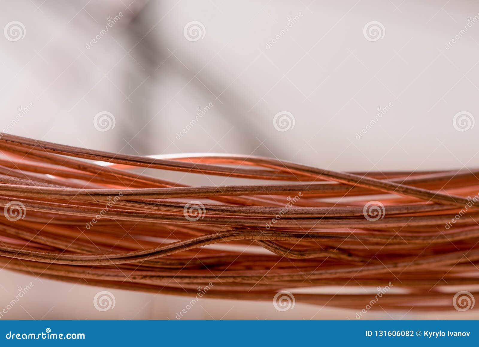 Red Metal. Copper Wire in Production Stock Photo - Image of ...