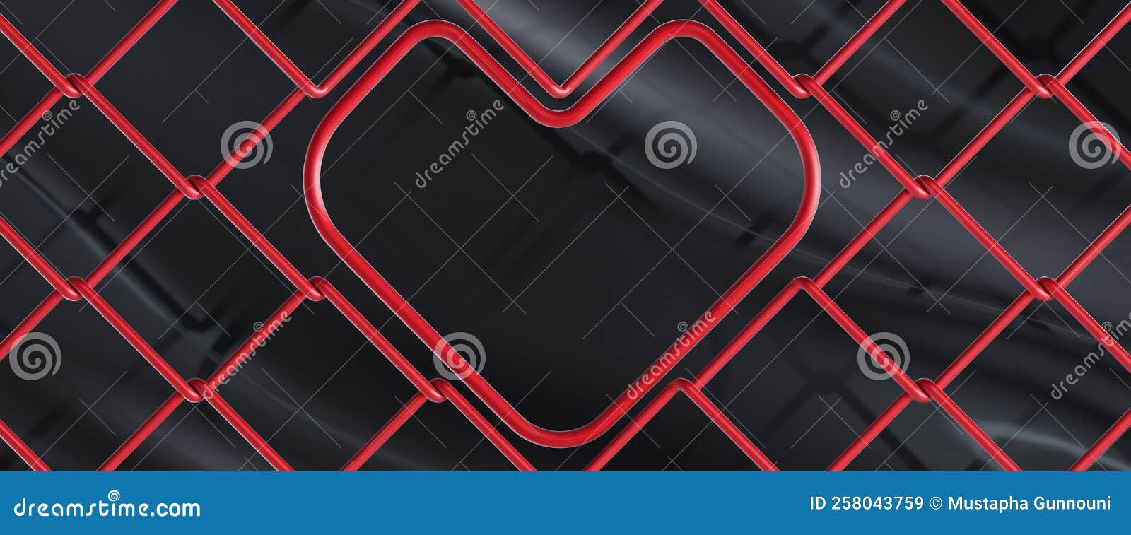 Red Metal Fence Mesh on Abstract Black Background, Red Metal Wire Fence ...