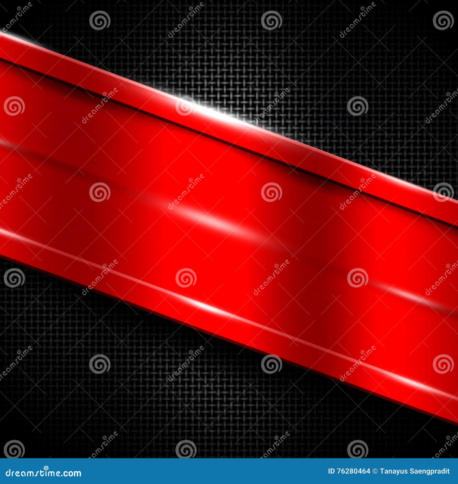 Red Metal Frame on Black Metallic Mesh. Stock Illustration ...