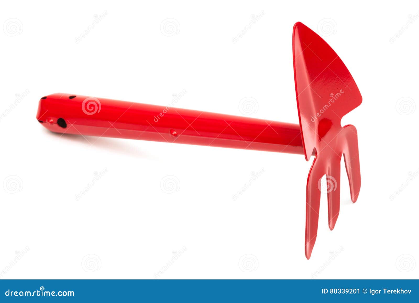 Red metal gardening hoe stock image. Image of chopper - 80339201