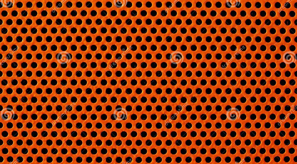 Red Metal Holed or Perforated Grid Background Stock Image - Image of ...