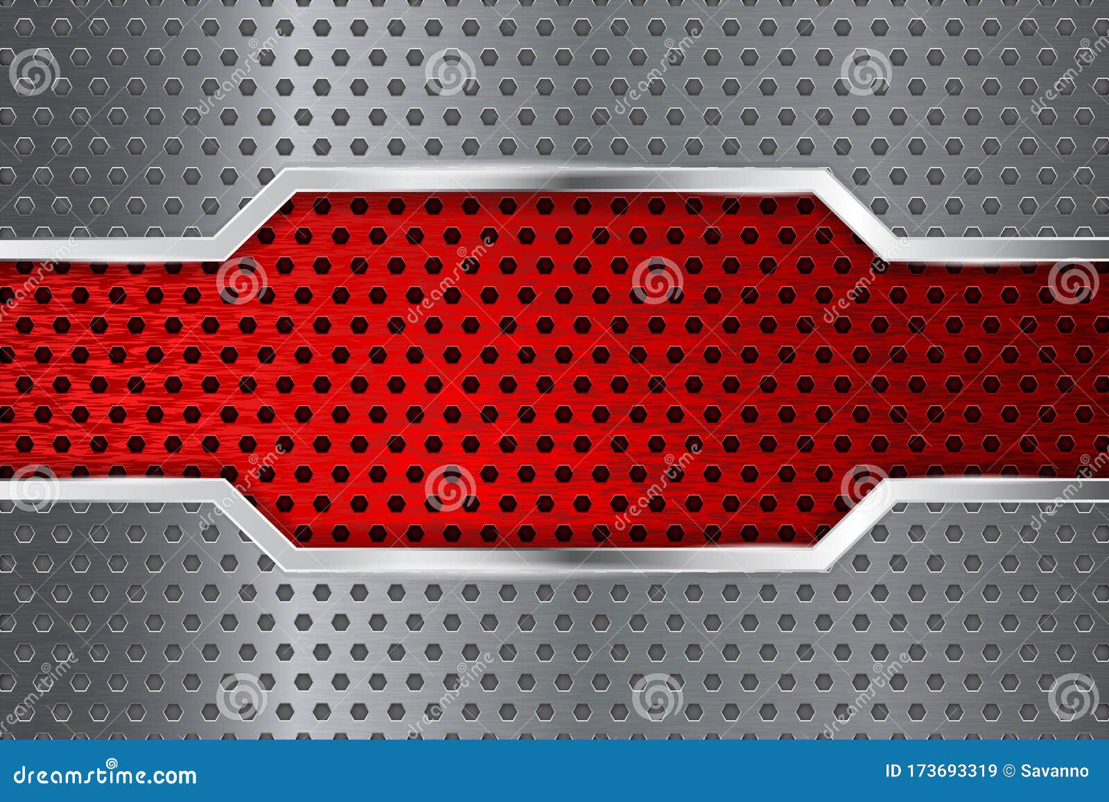 Red Metal Perforated Background Stock Vector - Illustration of iron ...