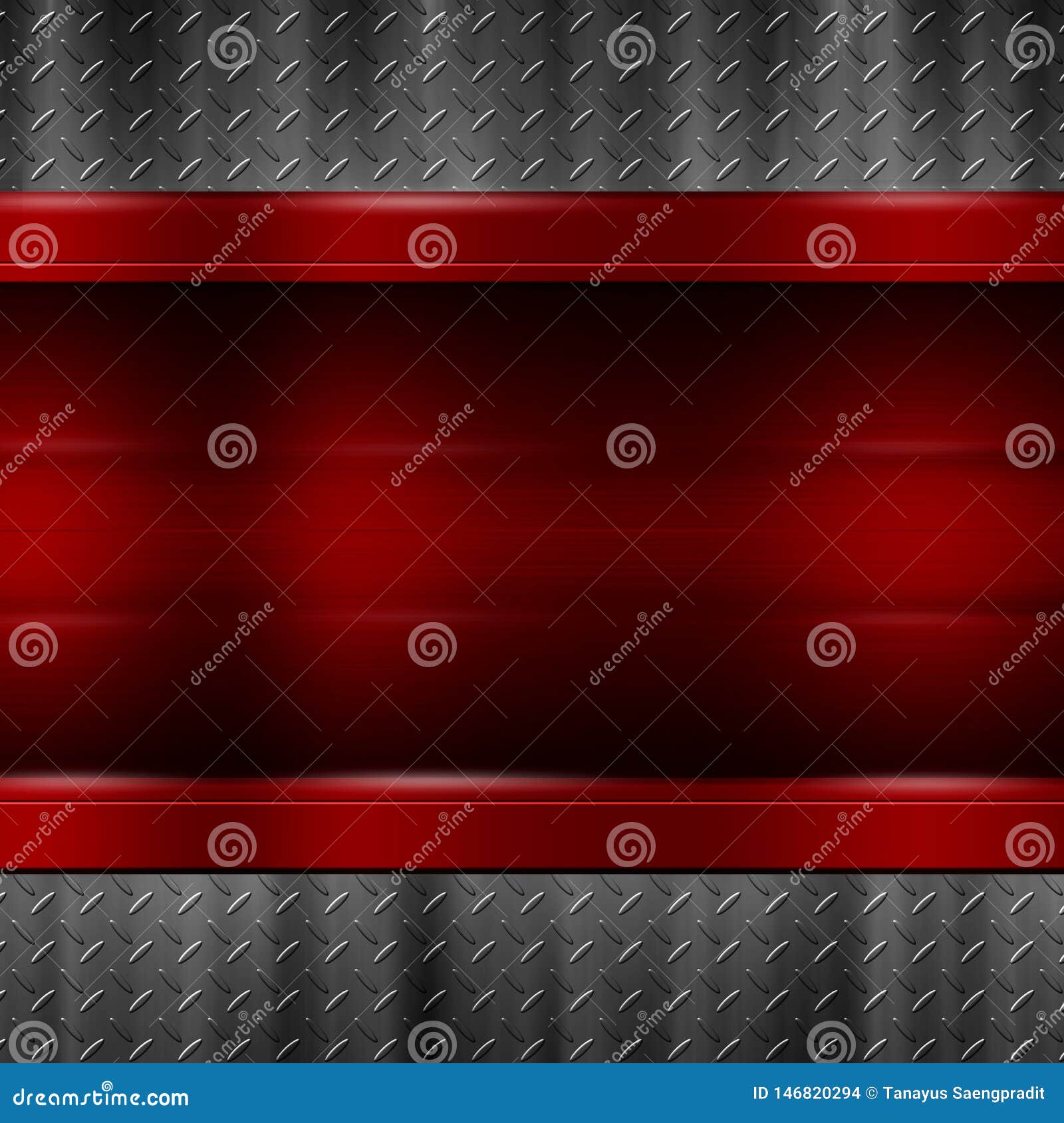 Red Metal Plate on Black Metal Plate for Background and Texture Stock ...