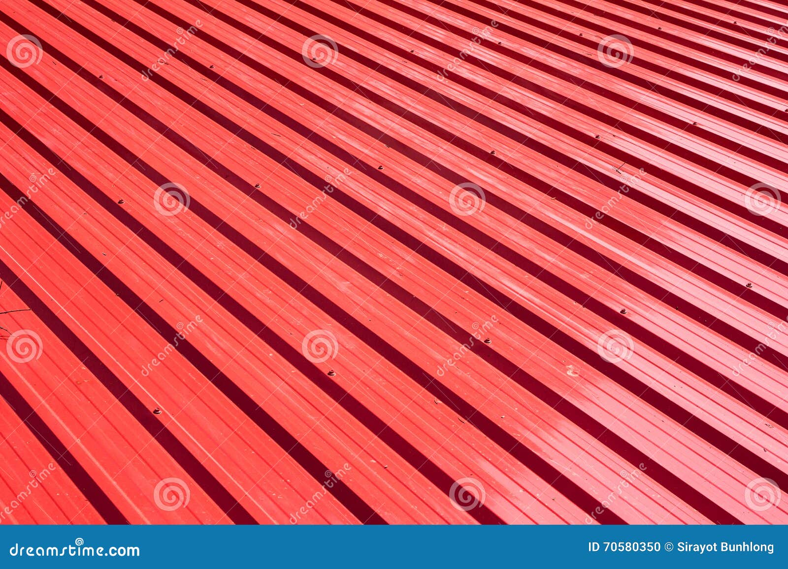 Red Metal Sheet for Industrial Building and Construction. Stock Photo ...
