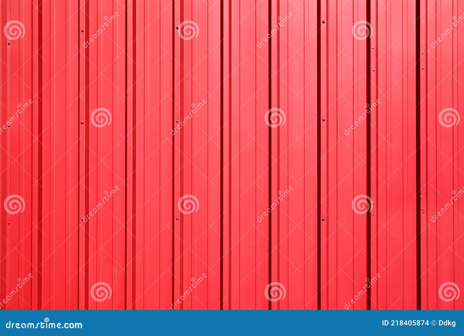 Red Metal Siding Wall stock photo. Image of renovation - 218405874