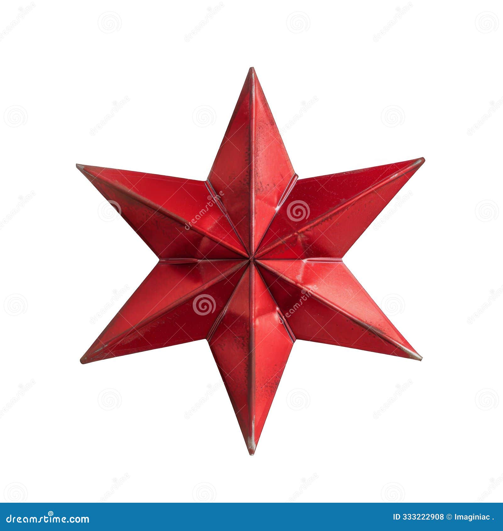Red Metal Star with Seven Points Against a Black Background Stock ...