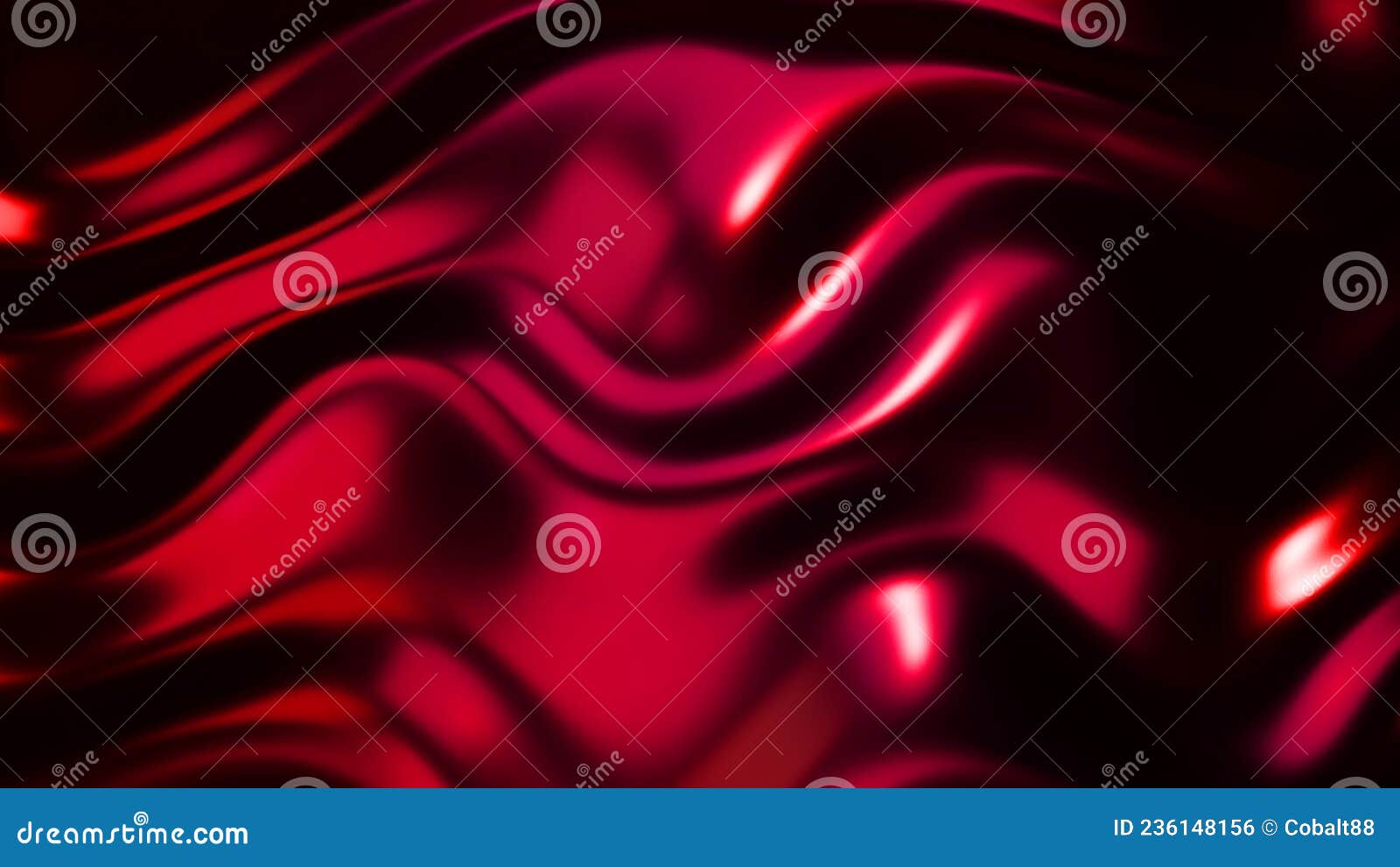 Red Metal Texture with Waves, Liquid Dark Metallic Stock Illustration ...