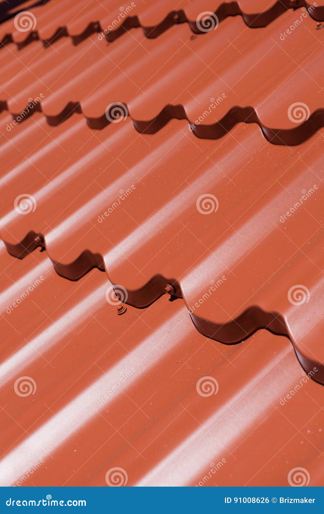 Red Metal Tile with Close Up. Stock Photo - Image of background ...