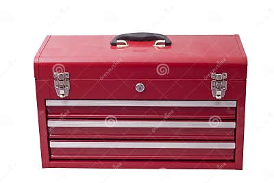Red metal tool box stock image. Image of toolbox, home - 2142781