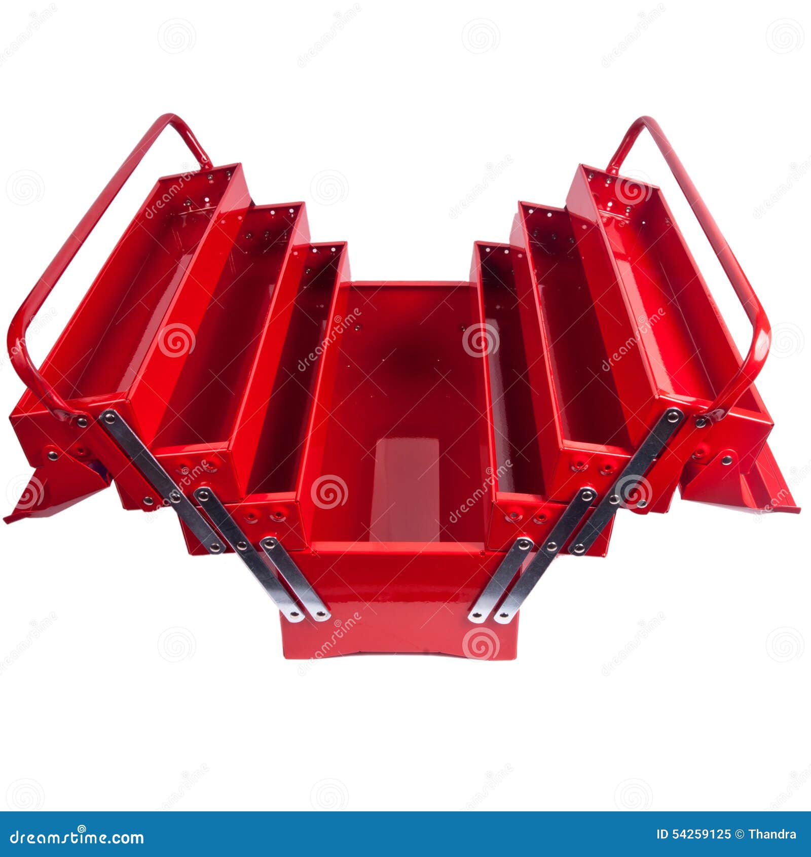 Red Metal Toolbox Isolated on White Stock Image - Image of symbol ...