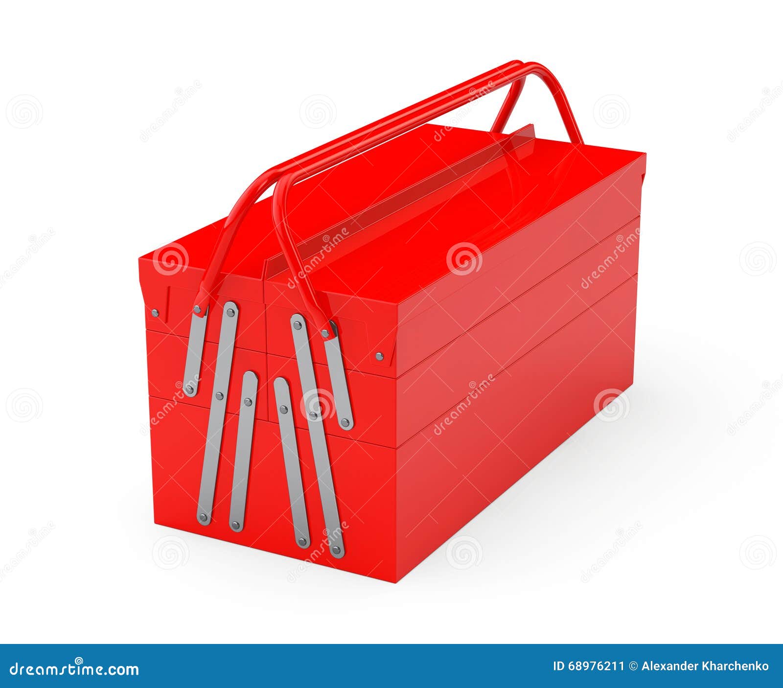 Red Metal Toolbox stock image. Image of carpenter, objects - 68976211