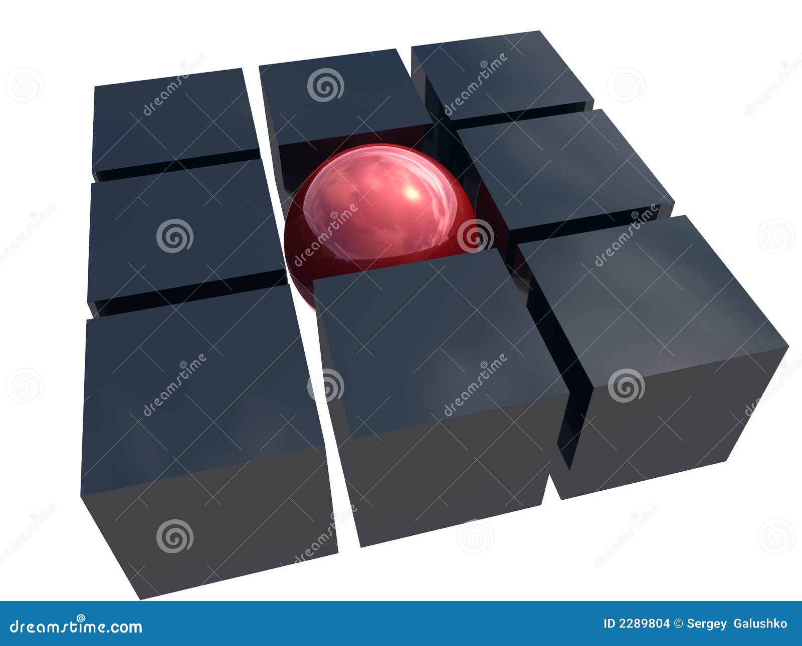 Red metal a unique sphere stock illustration. Illustration of shape ...